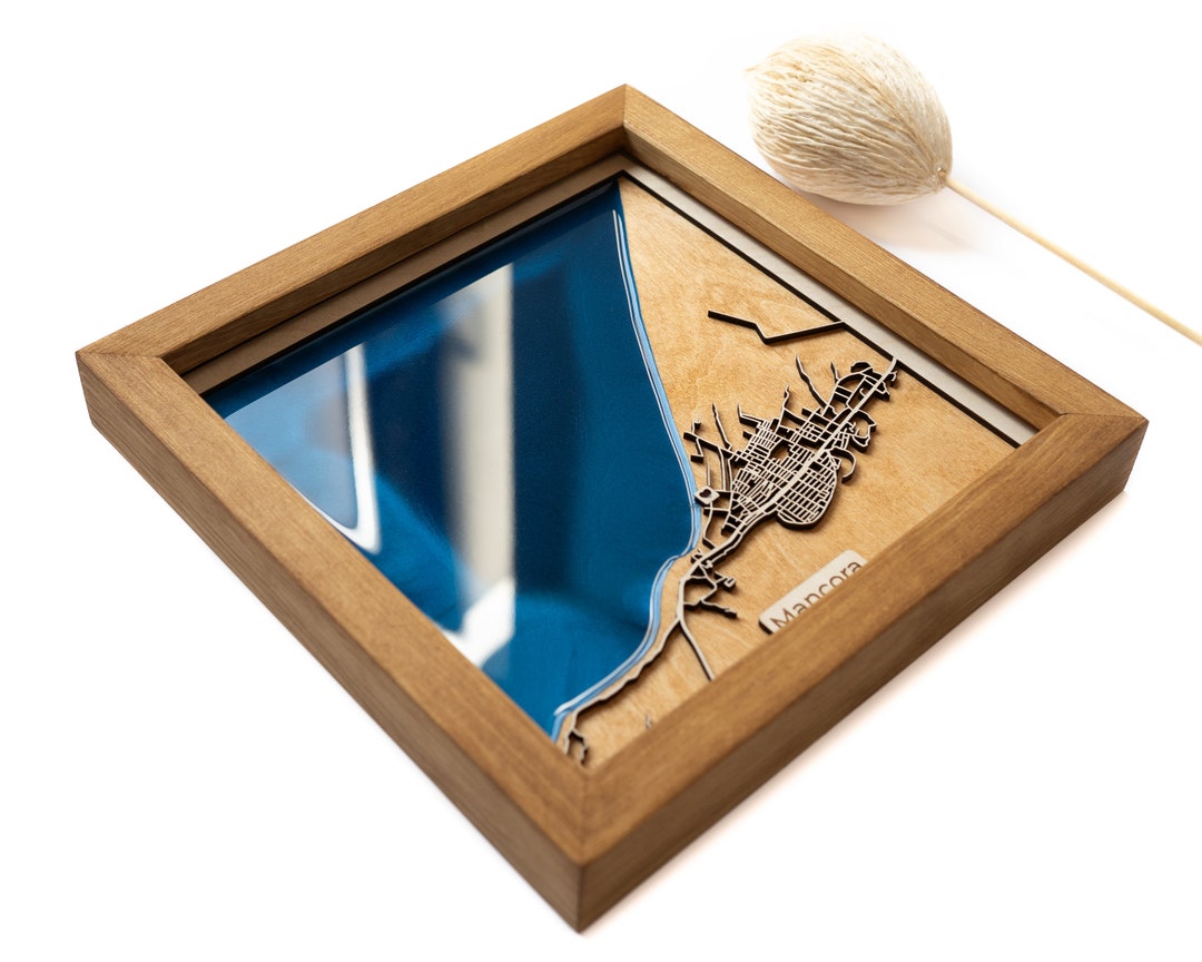 Mapa de Máncora / Madera y Epoxi - Etsy España