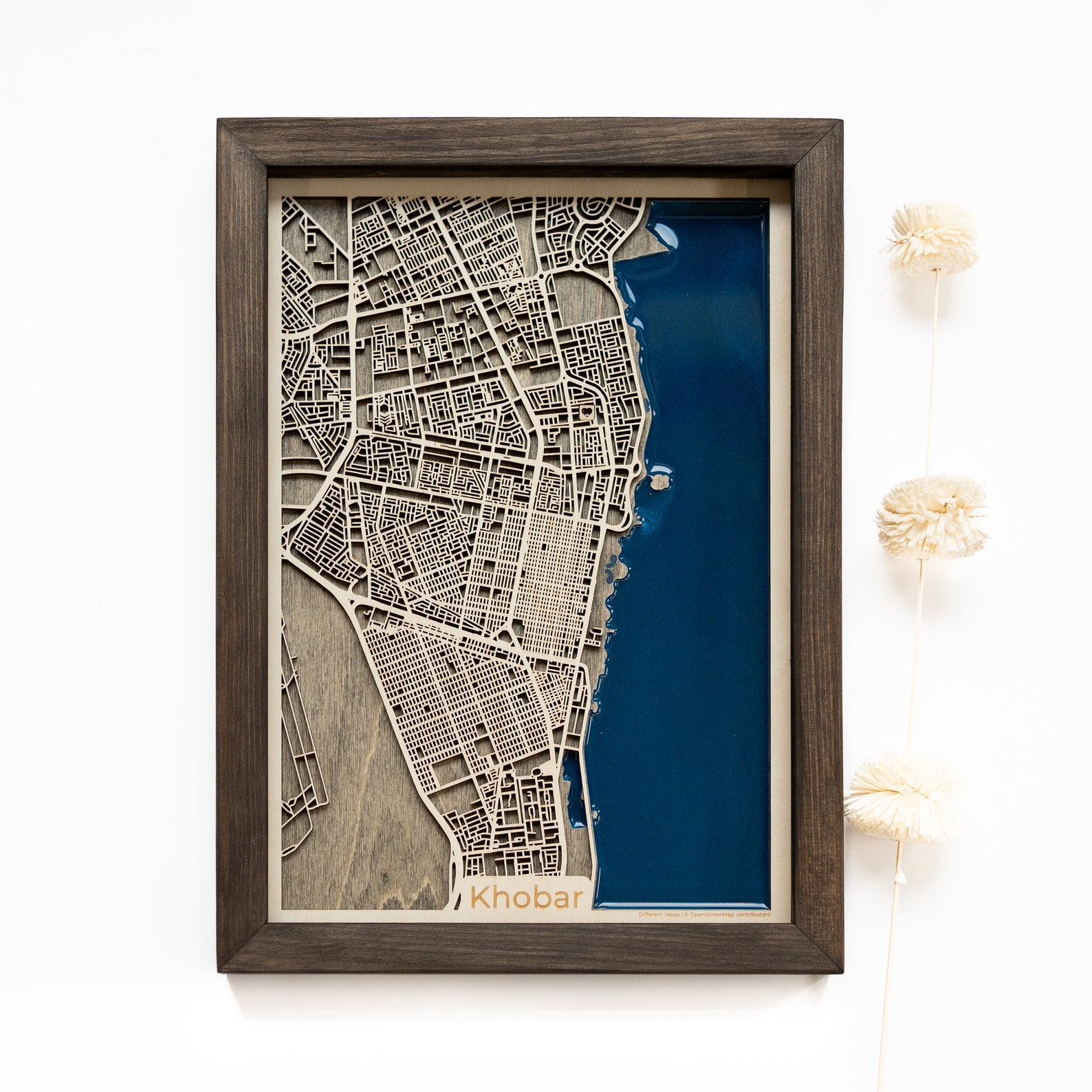 Khobar Map | Wood and Epoxy - Etsy