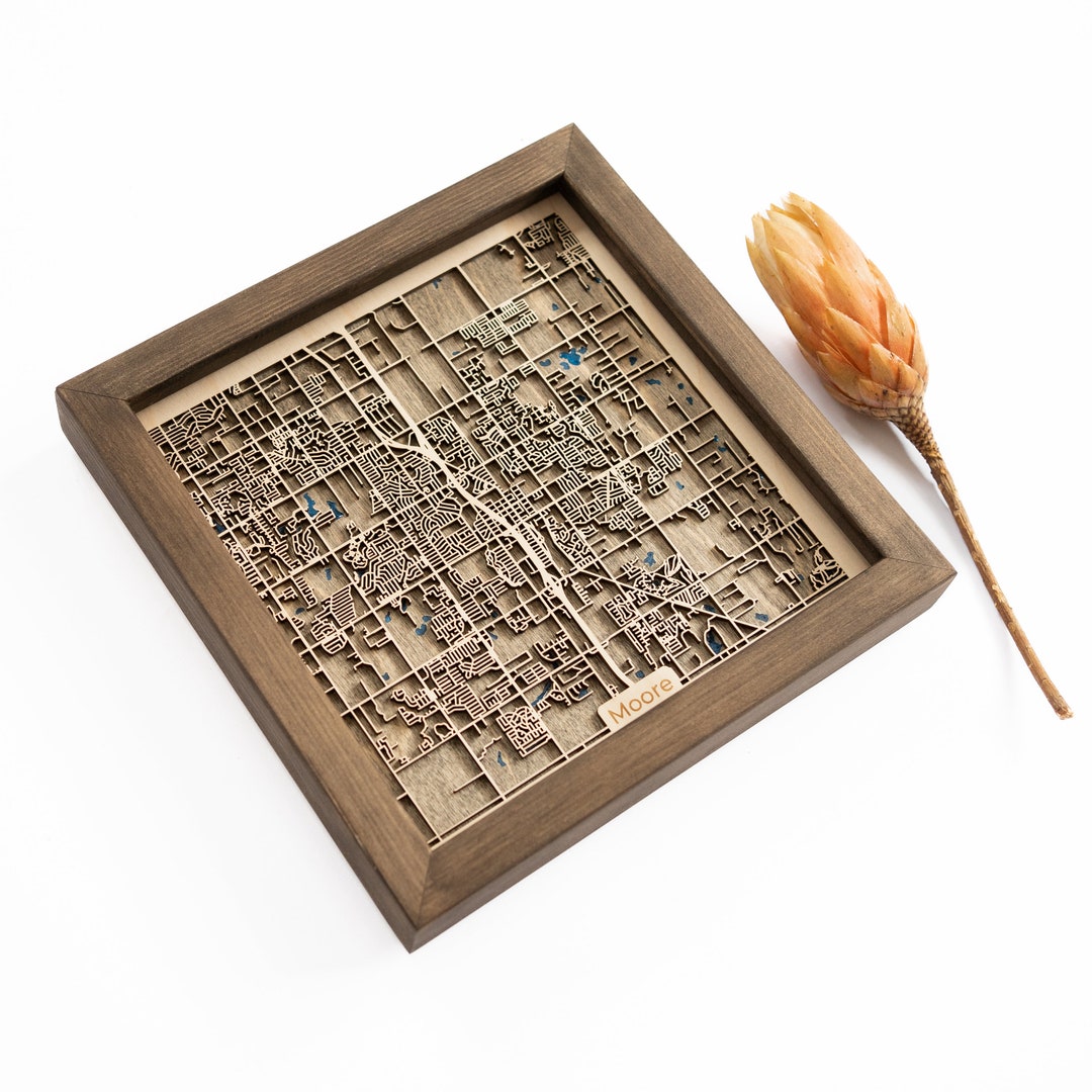 Moore Map | Wood and Epoxy - Etsy