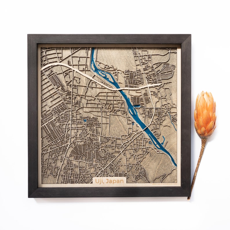 Uji Map | Wood and Epoxy - Etsy