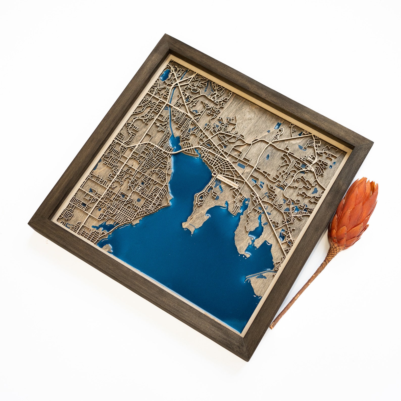 Oldsmar Map Wood and Epoxy - Etsy