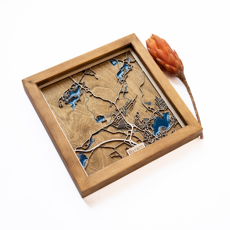 Byram Map Wood and Epoxy - Etsy