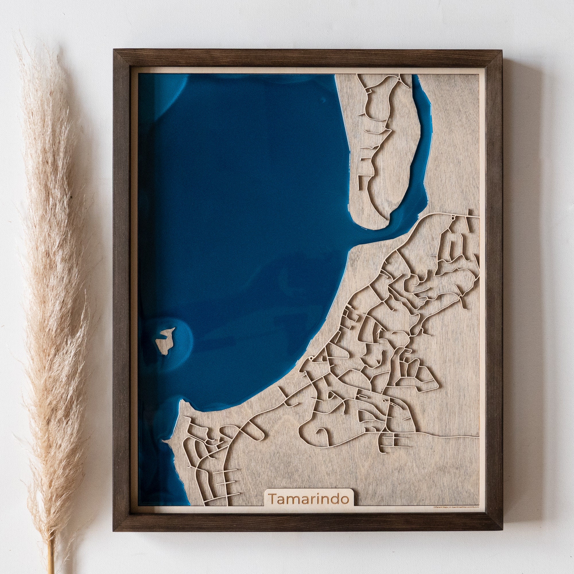 Tamarindo Wood Map Wood and Epoxy Resin | Etsy