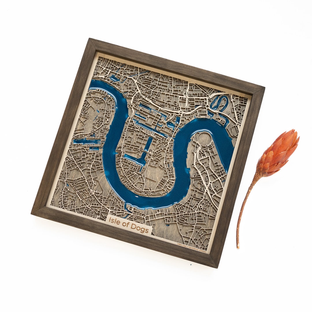 Isle of Dogs Map | Wood and Epoxy - Etsy