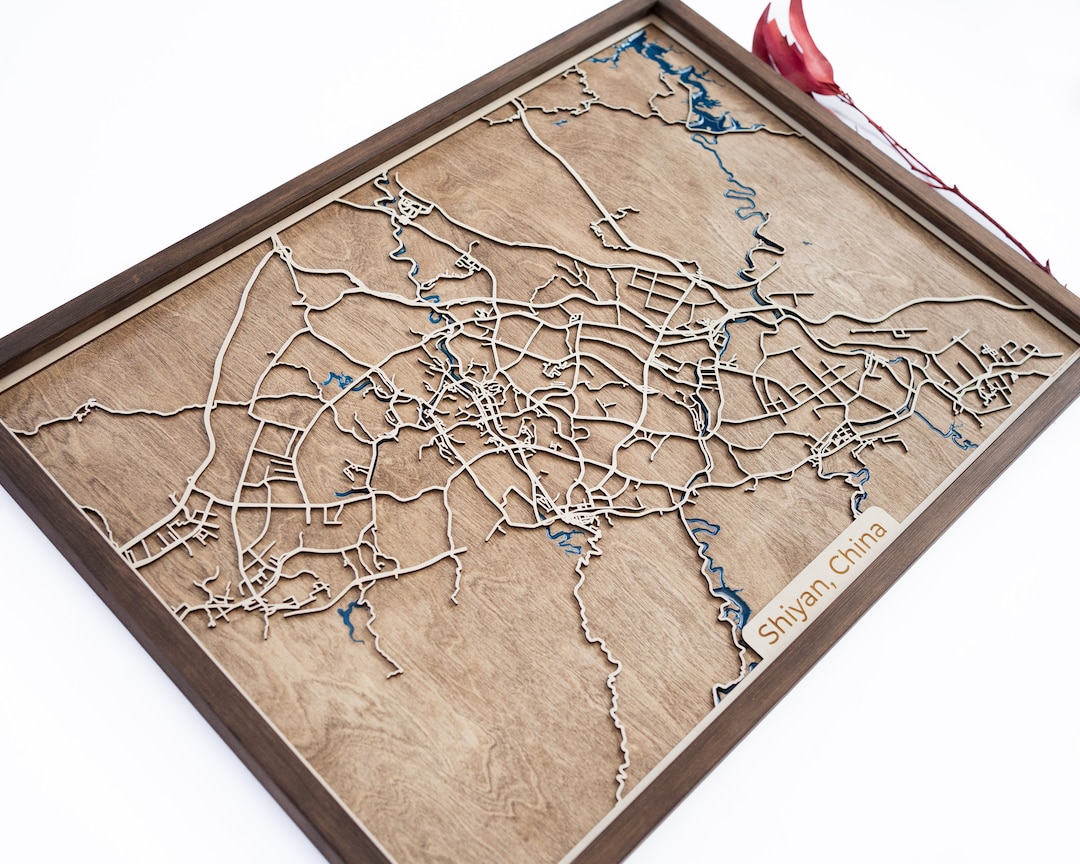Shiyan Map | Wood and Epoxy - Etsy