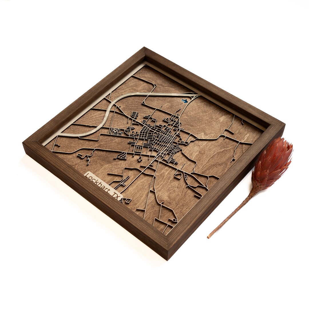 Lockhart Map | Wood and Epoxy - Etsy