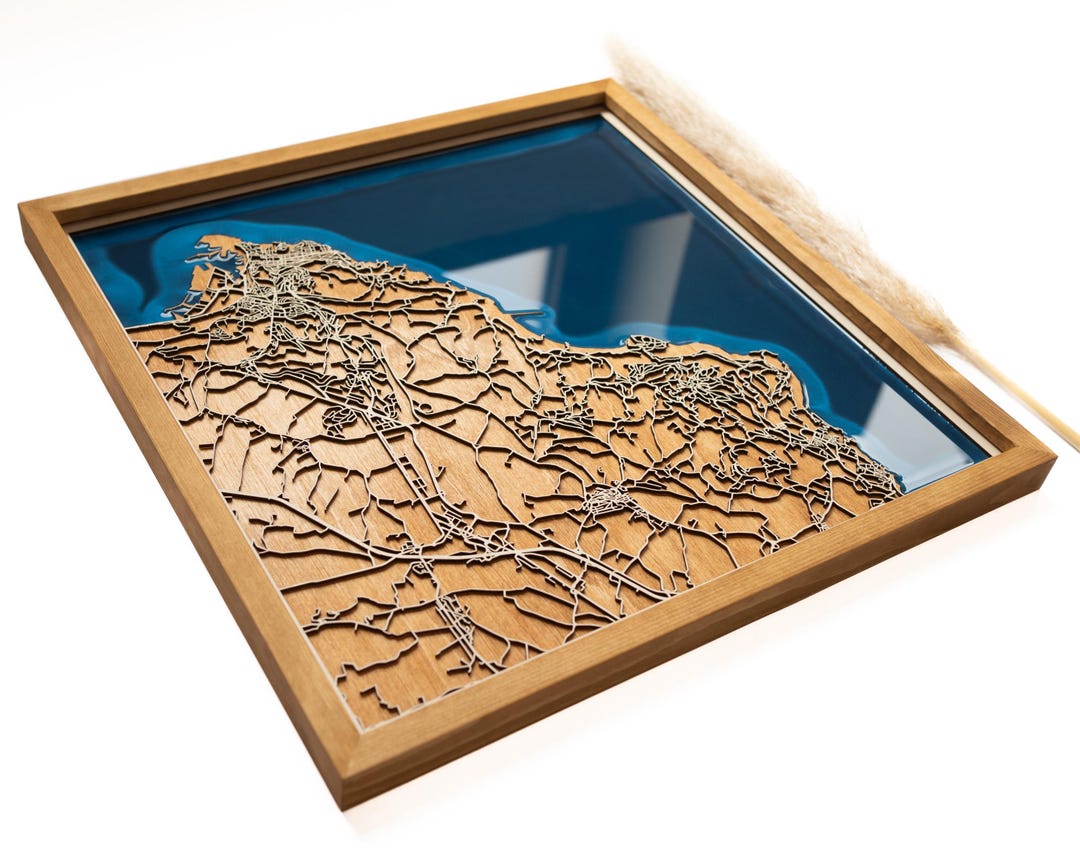 Ancona Map | Wood and Epoxy - Etsy