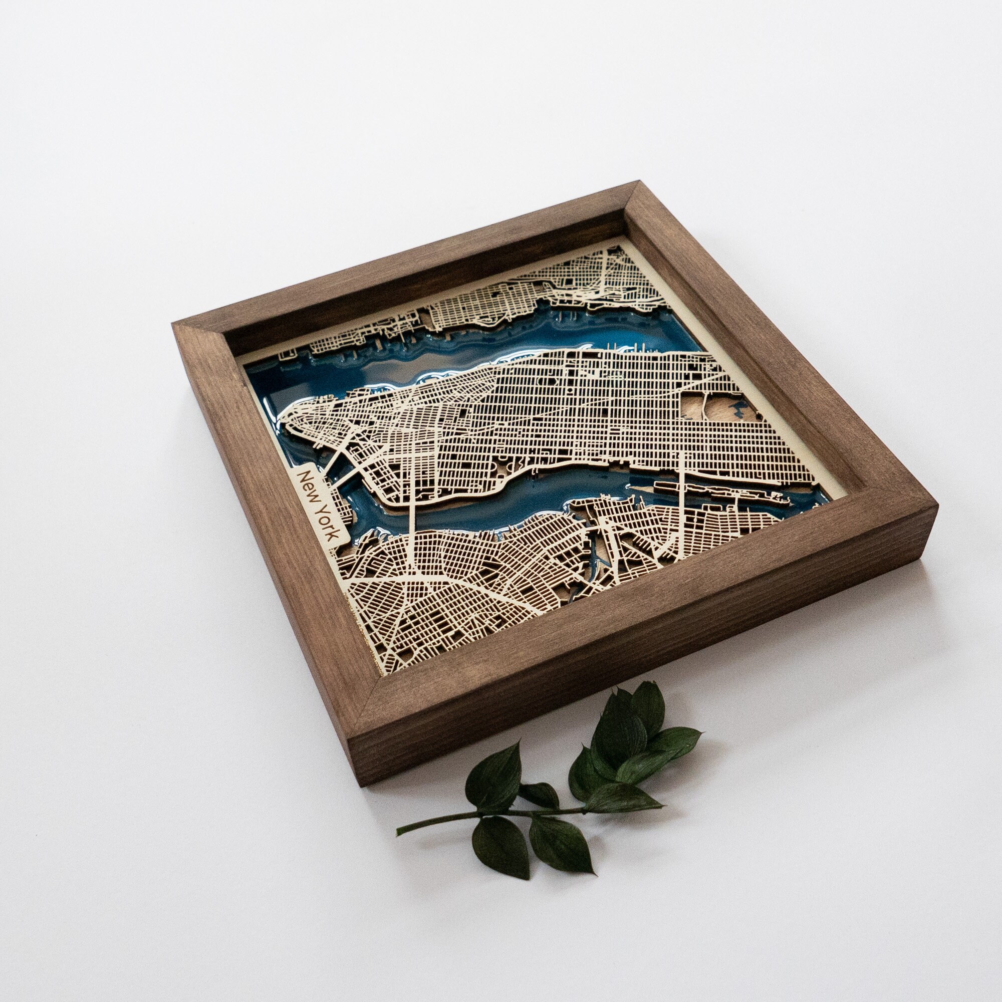 New York Wooden Map Unique Personalized Gift for - Etsy UK