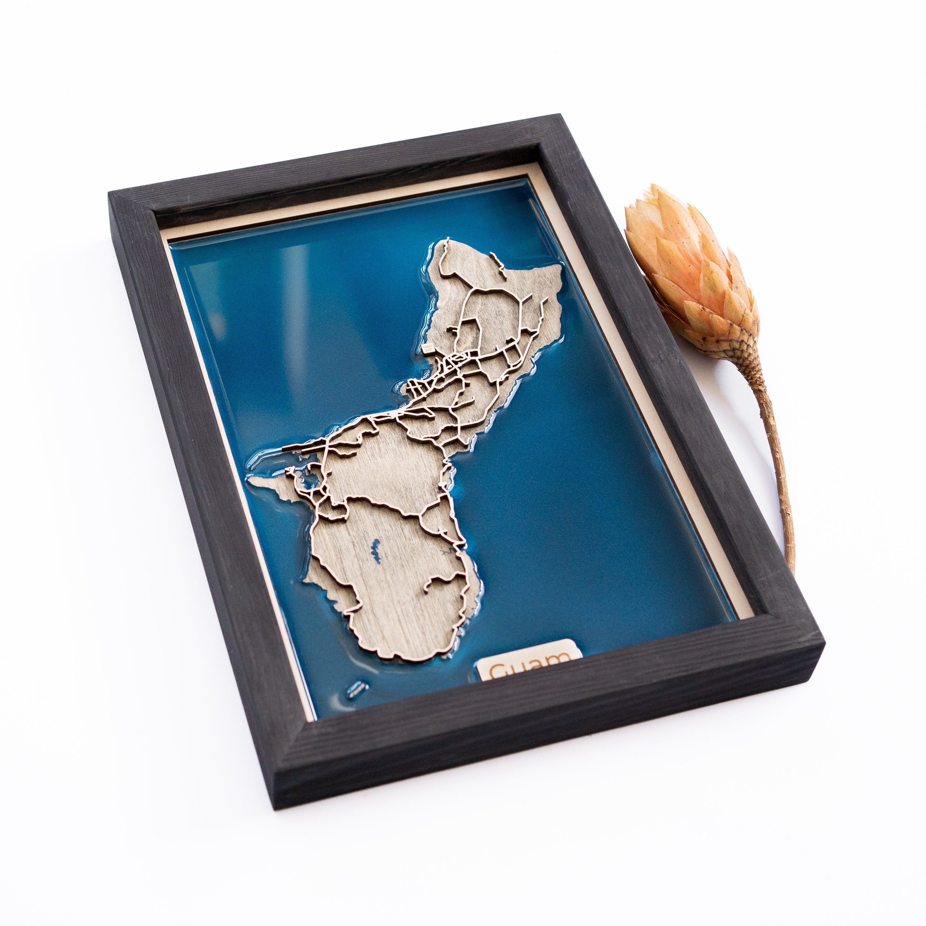 Guam Map | Wood and Epoxy - Etsy