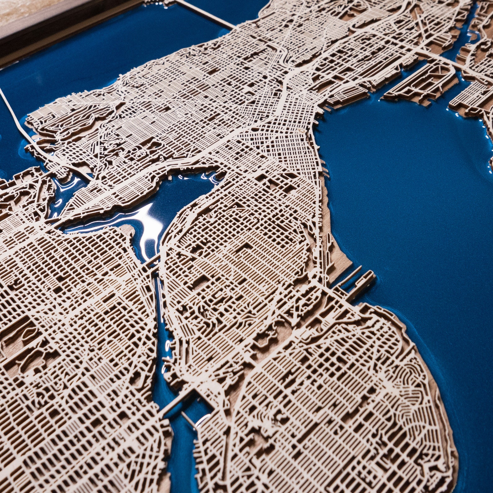 Shaker Heights Wood Map Wood and Epoxy - Etsy