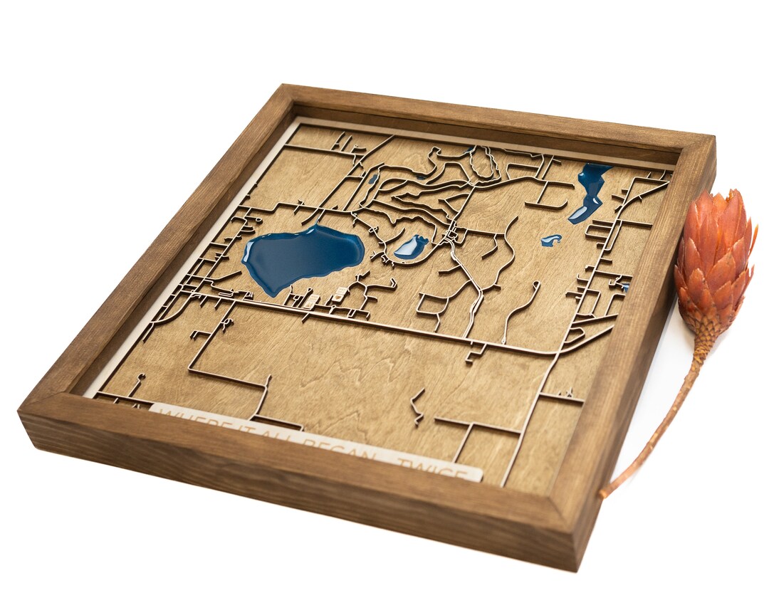 St. Leo Map | Wood and Epoxy - Etsy