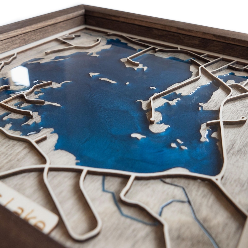 Custom Lake Map - Etsy