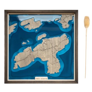 Heir Island Map | Wood and Epoxy - Etsy
