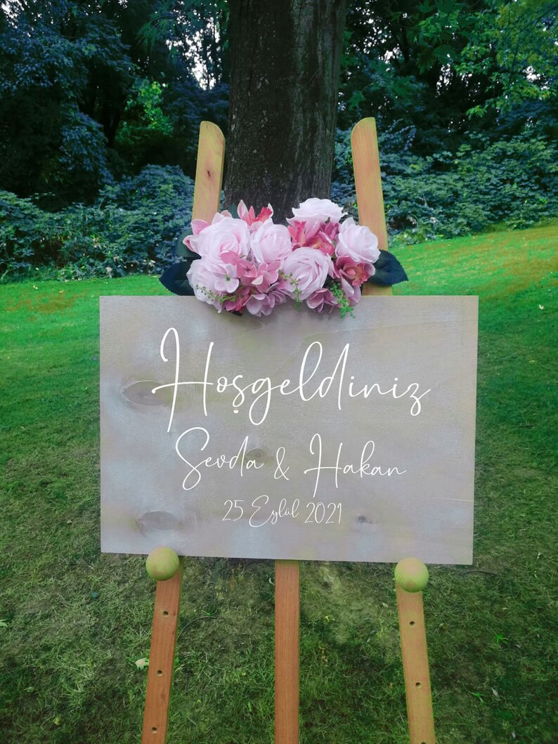 Reception Board / Welcome Board Wedding Made of Wood - Etsy