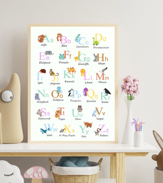 ABC Poster Animal Alphabet School Enrolment Primary - Etsy