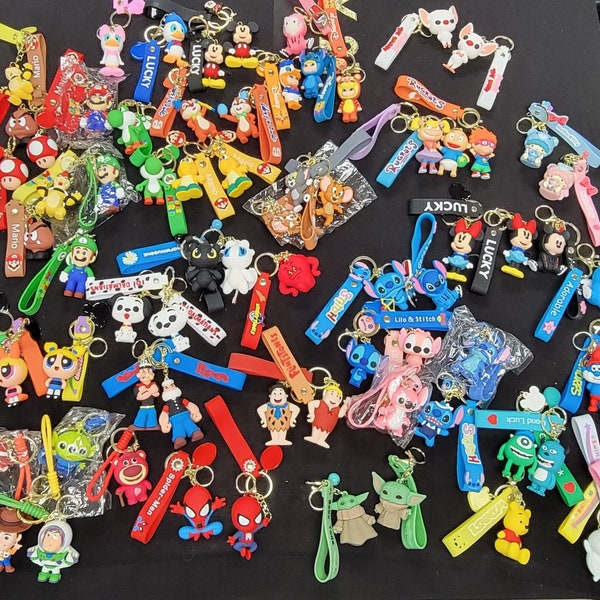 Character Cartoon Keychain - Etsy