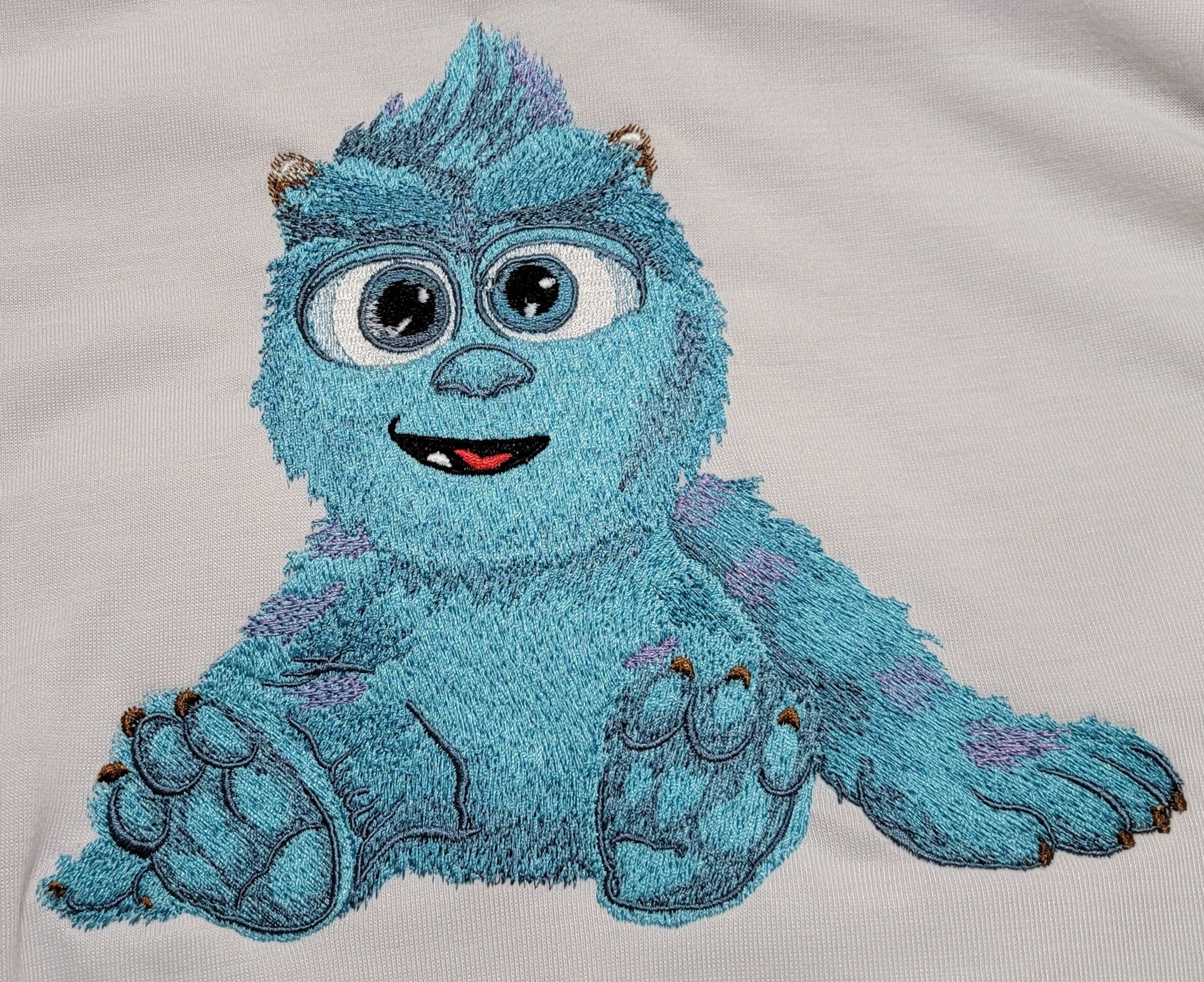 Baby Sully Monster Embroidery File - Etsy