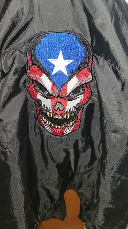 PR Skull Embroidery File Puerto Rico Flag - Etsy