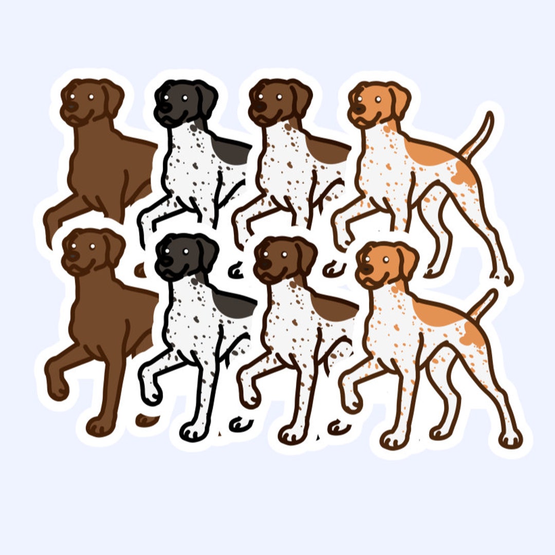 German Shorthaired Pointer, English Pointer Vinyl Sticker Waterproof ...