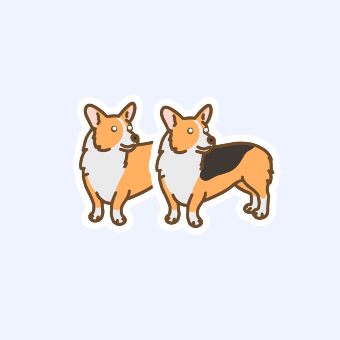 Pembroke Welsh Corgi Vinyl Sticker Waterproof/weatherproof 3 Laptop ...