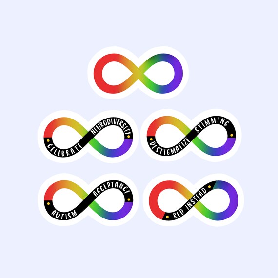Autism ASD Infinity Symbol Stickers Pride/acceptance | Etsy