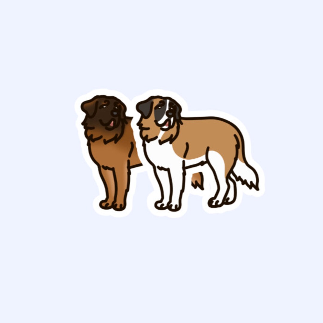 Leonberger St Bernard Vinyl Sticker Waterproof/weatherproof 3 Laptop ...