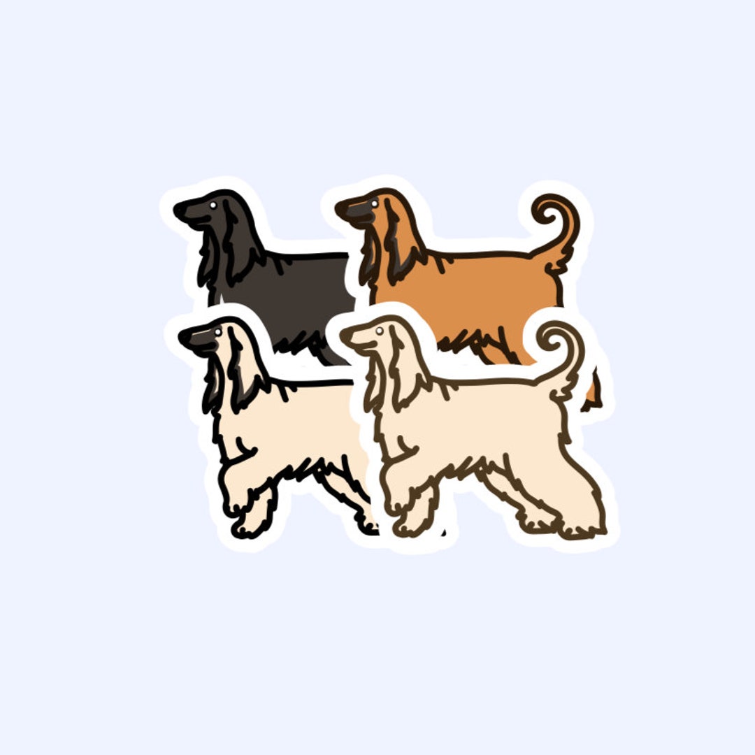 Afghan Hound Dog Sticker Vinyl Sticker Waterproof/weatherproof 3 Laptop ...