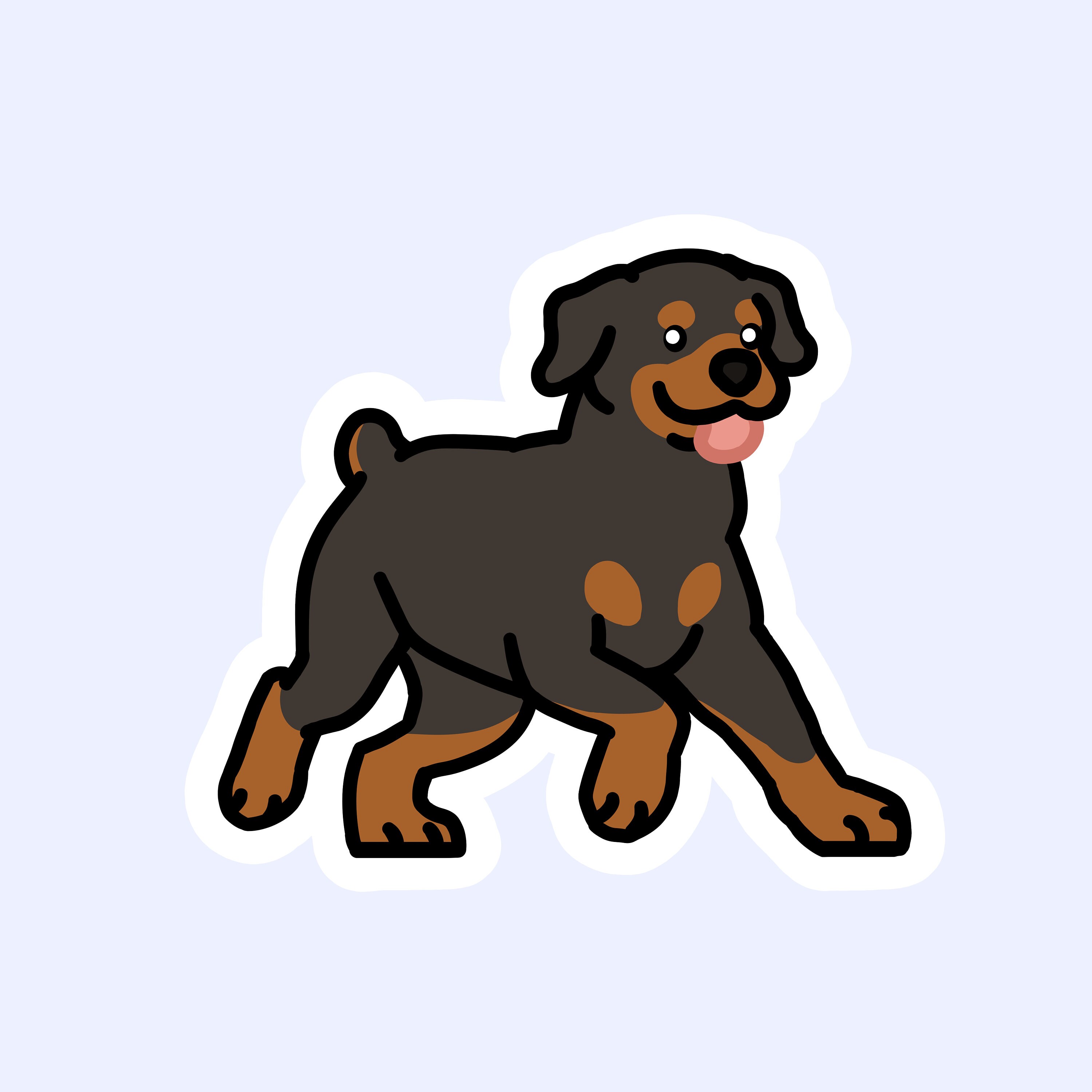Rottweiler Dog Sticker Vinyl Sticker - Etsy