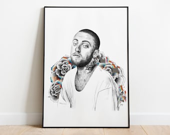 Mac Miller Black and White Poster - Etsy