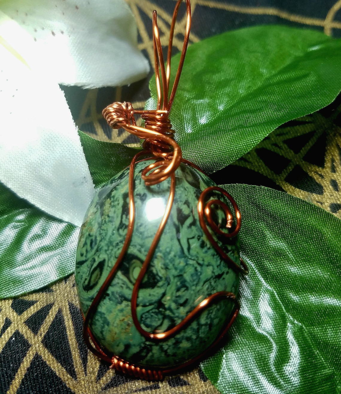 Polished Jade Pendant With Swirl Design - Etsy
