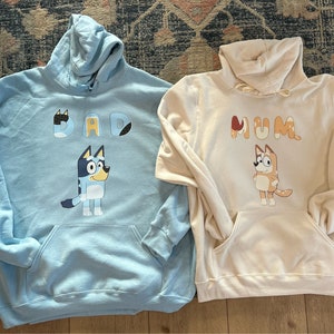 Bluey Dad Hoodie Retro Hoodie Bluey Mom Hoodie - Etsy