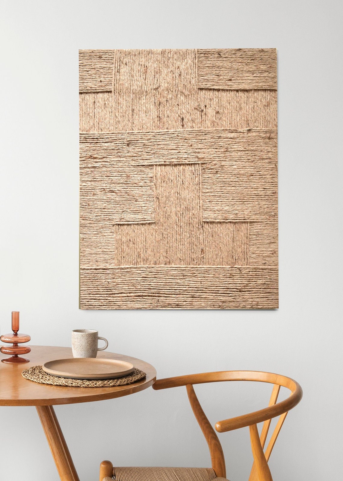 Large Canvas String Art, Geometric Rope Artwork, Minimalist Threads ...