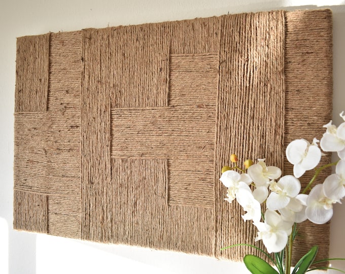 Large Canvas String Art, Geometric Rope Artwork, Minimalist Threads ...