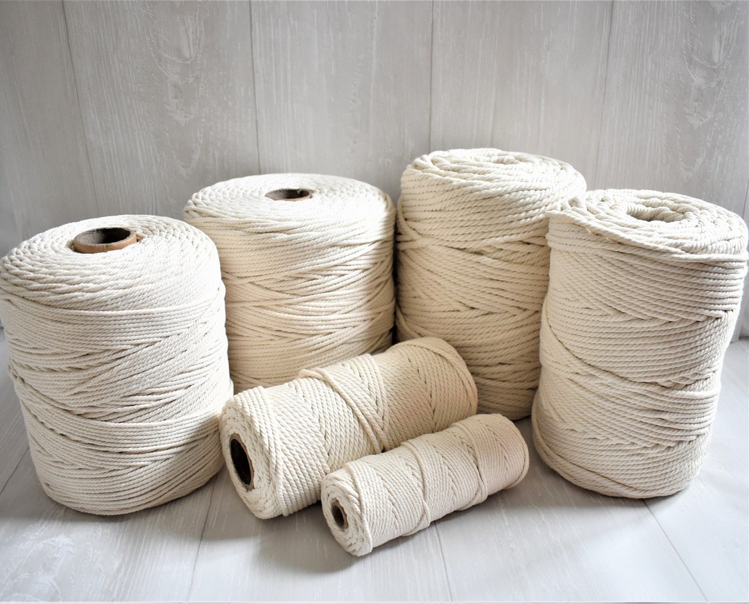1mm/3mm/4mm/5mm/6mm Natural Macrame Rope, White Macrame Cord, Macrame ...