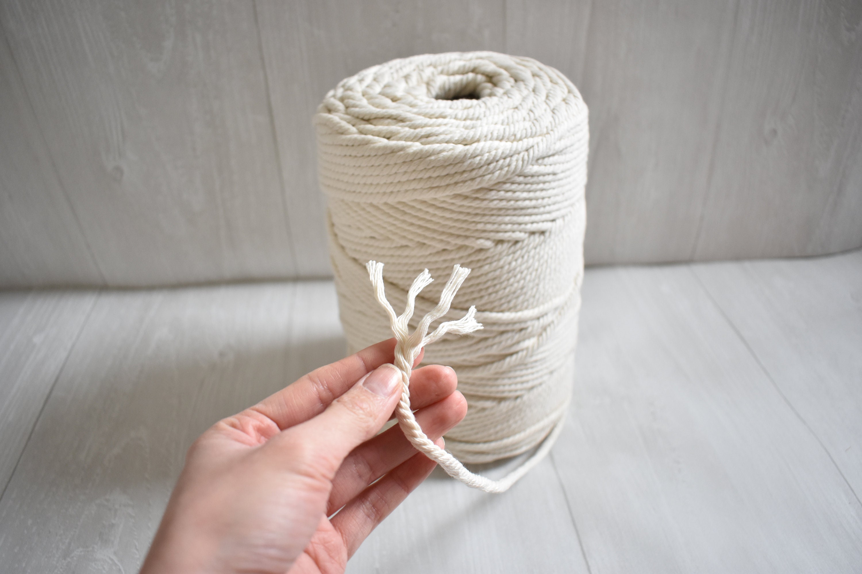 1mm/3mm/4mm/5mm/6mm Natural Macrame Rope, White Macrame Cord, Macrame ...