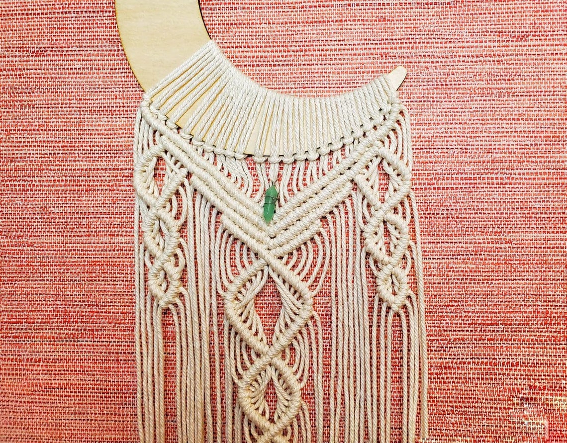 Handmade Macrame Moon Half Moon Macrame Moon Wall Decor - Etsy