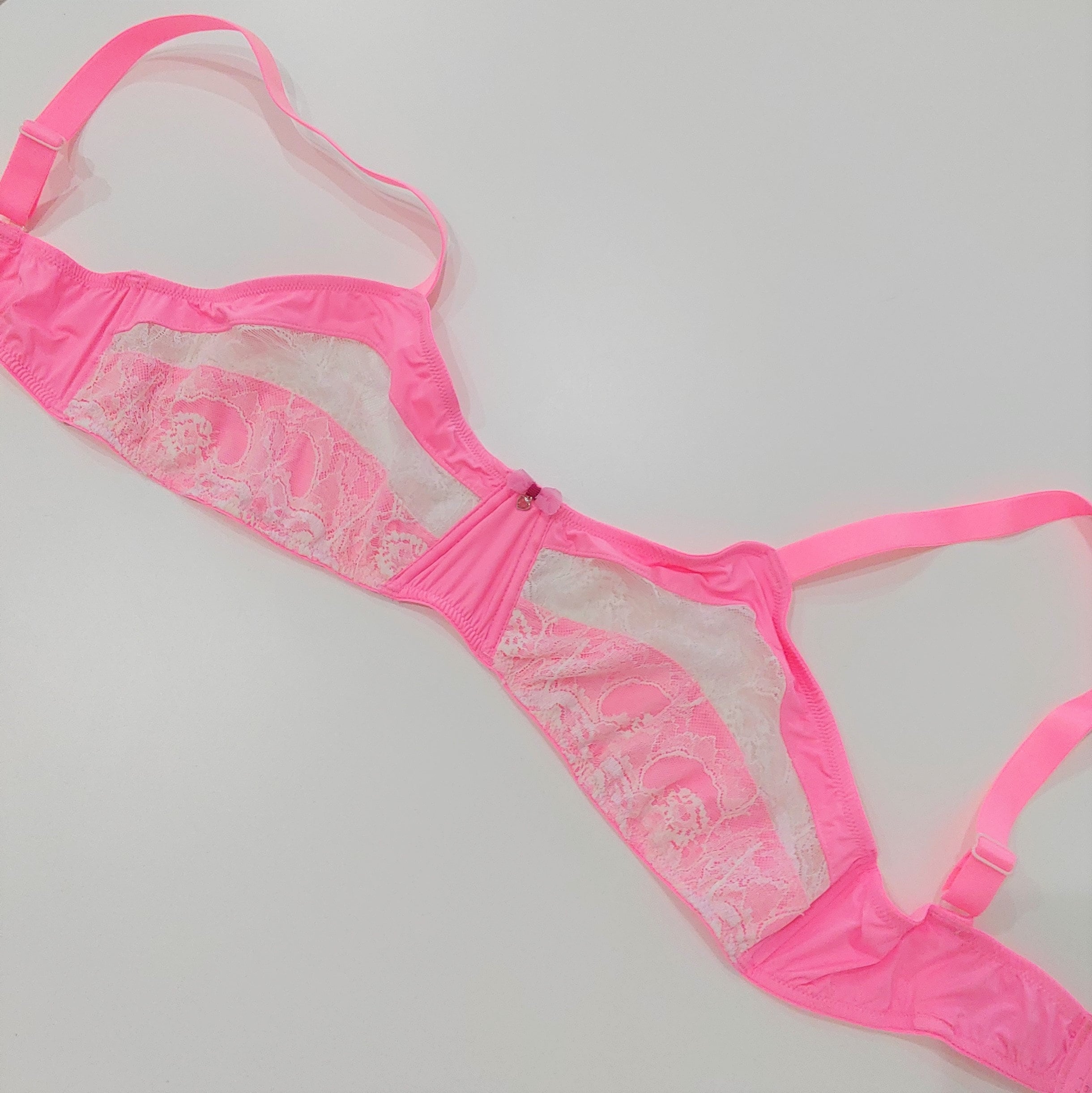 Neon Pink Flat Chest Bra For Men Aa Training Bra Sissy Men Etsy Norway