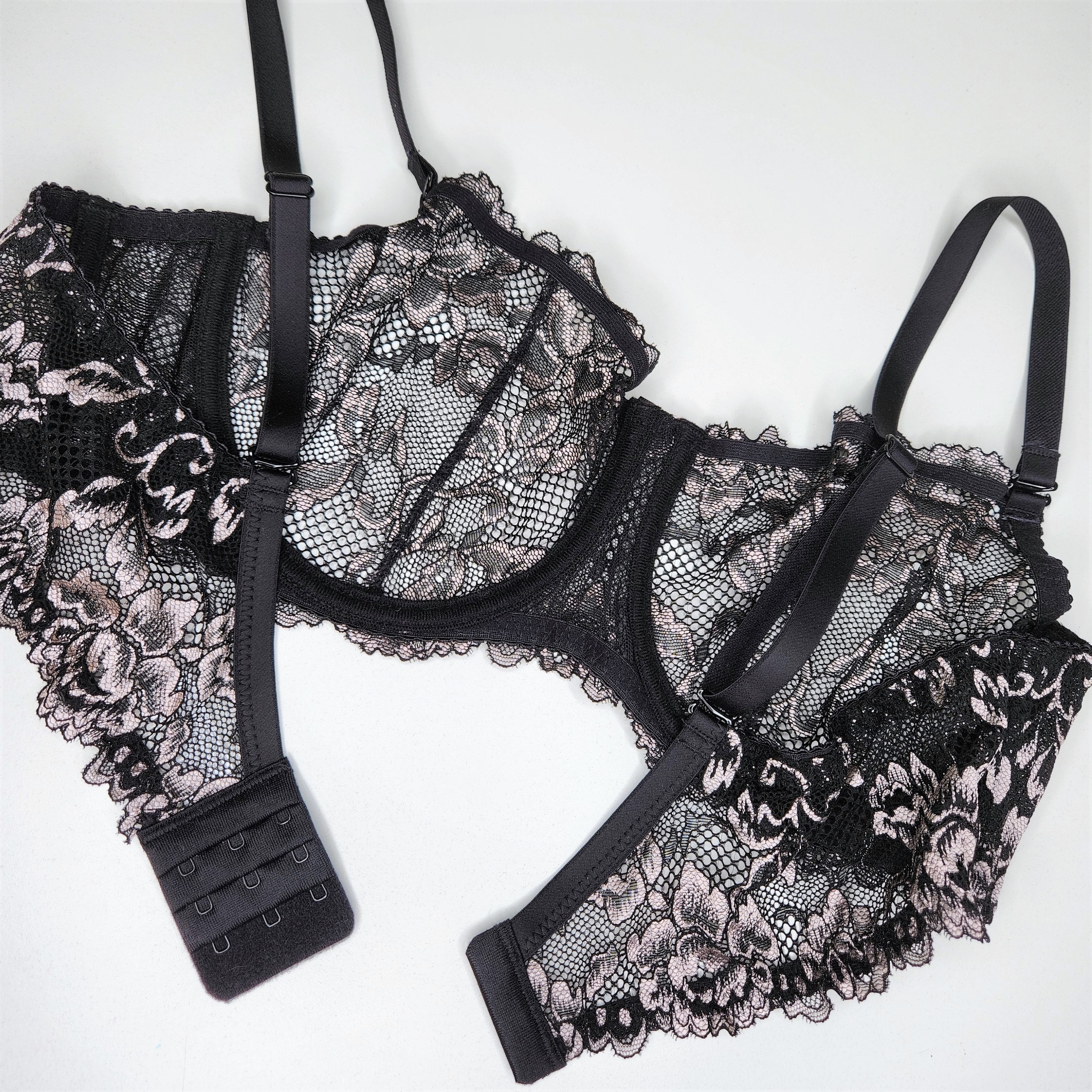 Underwire Lace Bra for Men. Flat Chest AAA Cup Bra. Luxury Male Bras ...