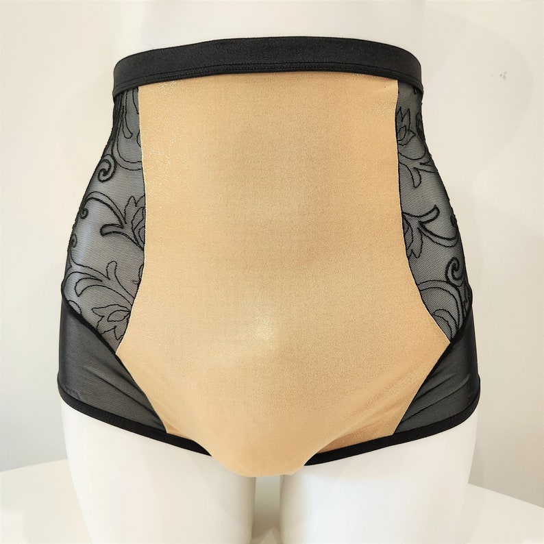 Cross Dress Lingerie in Black and Gold. Sissy Panty High Waist - Etsy