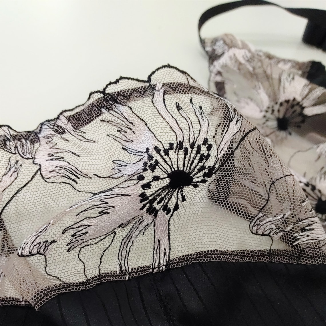 AA Cup Bra Black Soft Satin Bra for Big Men. Crossdresser - Etsy