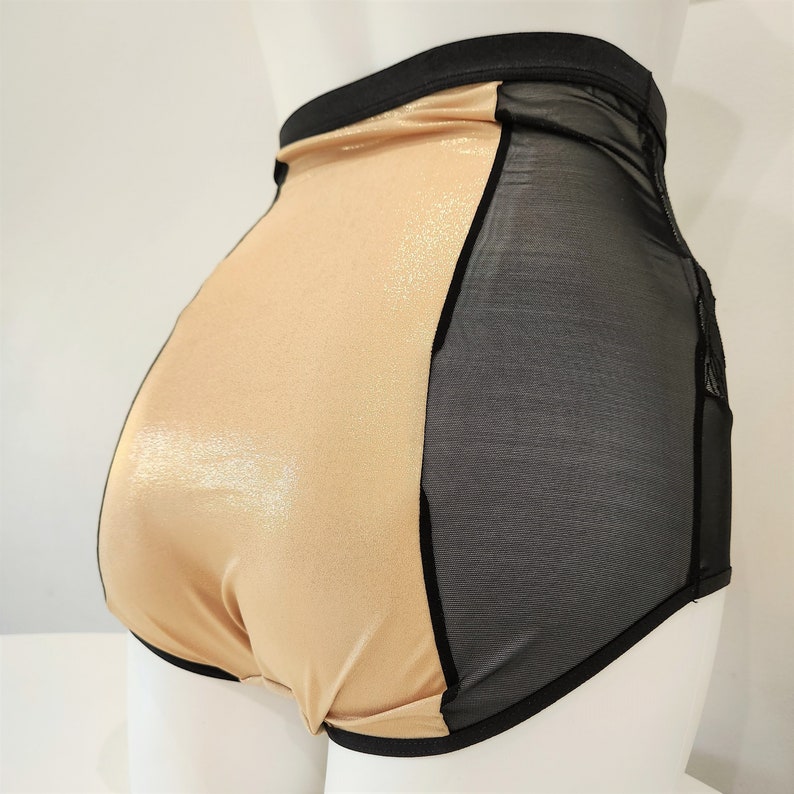Cross Dress Lingerie in Black and Gold. Sissy Panty High Waist - Etsy