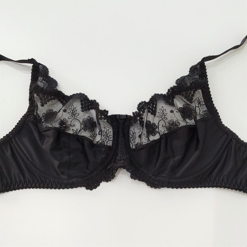 Crossdresser Lingerie Bra AA Cup. Black Silky Lace Lingerie - Etsy