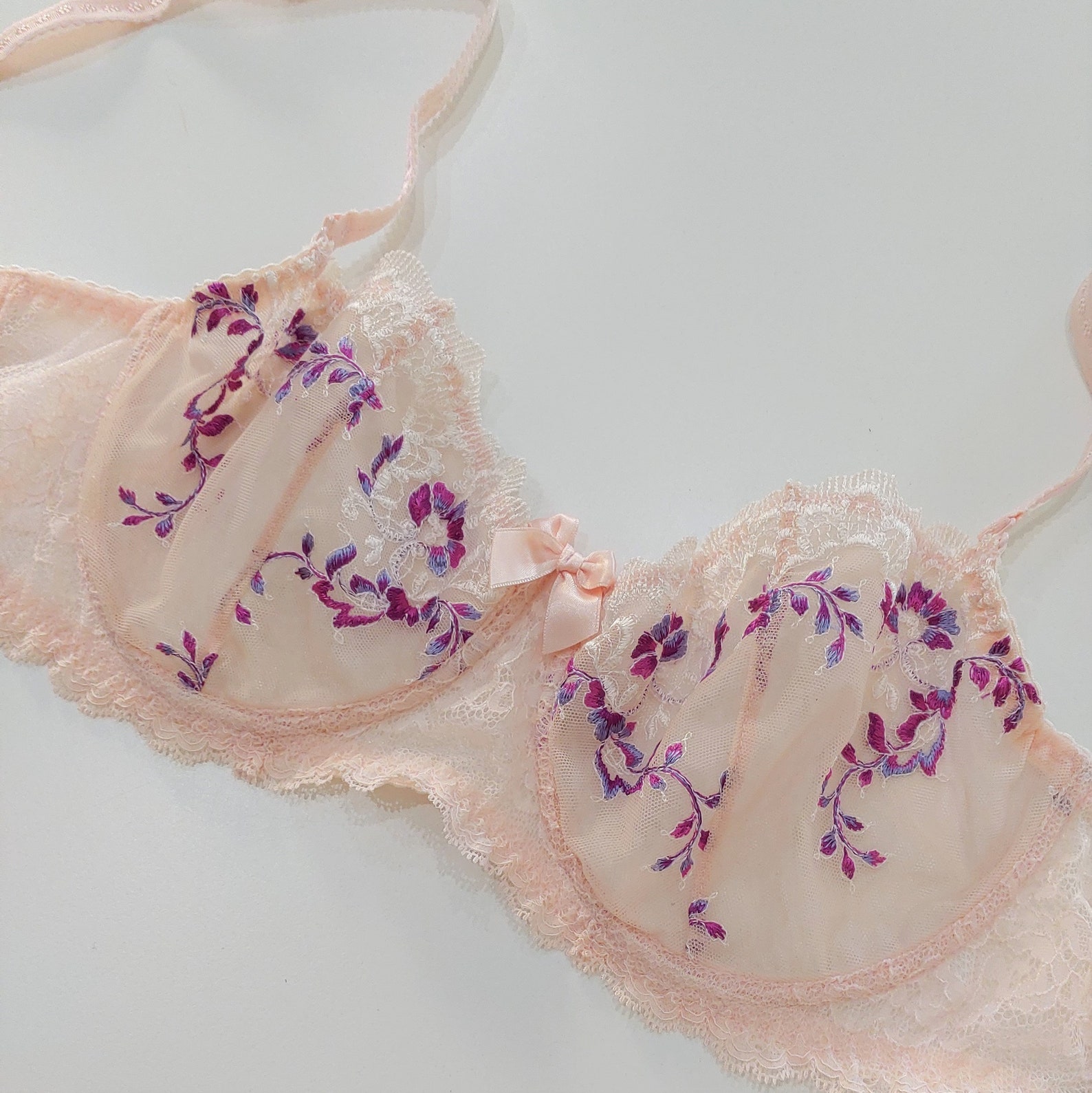 M2f Crossdressers Lingerie Set Bra Sissy Mesh Balconette Bra Etsy Canada