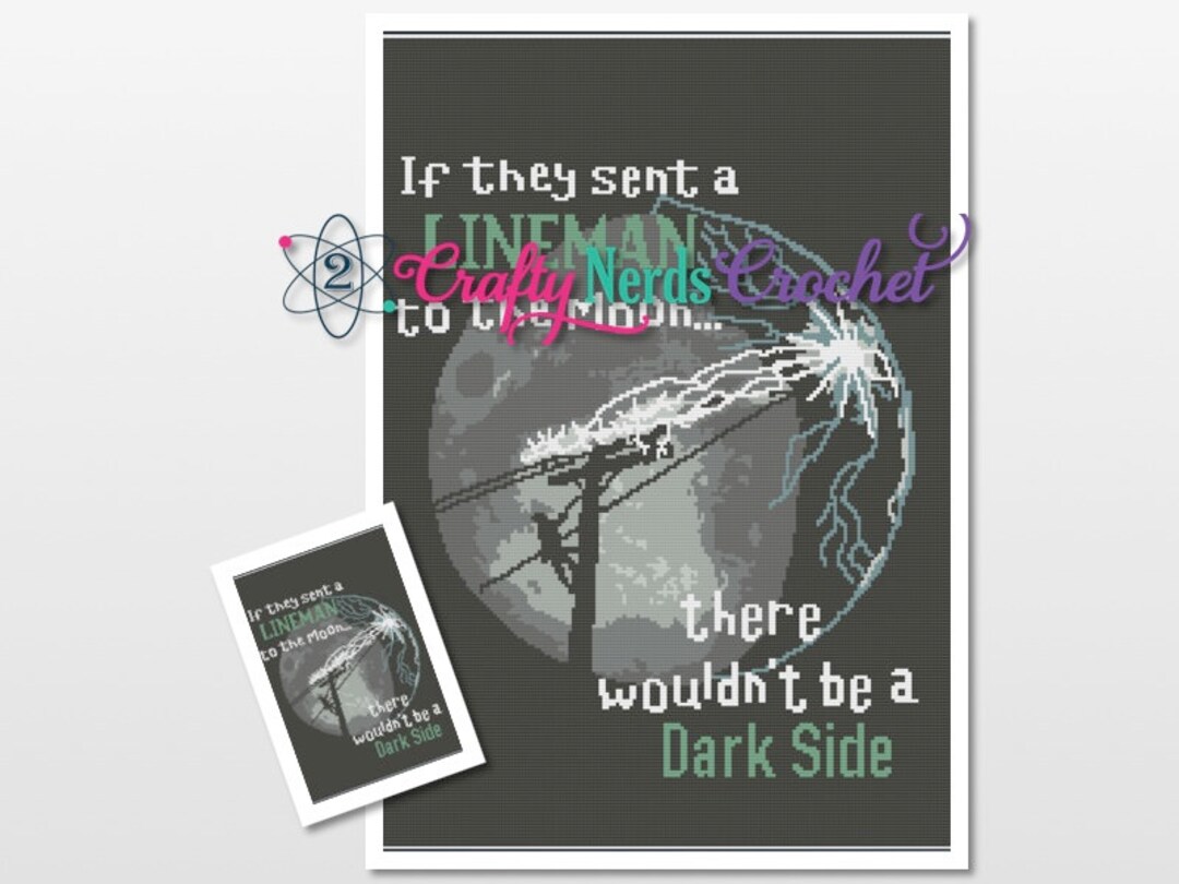 Lineman Dark Side Pattern Graph With Single Crochet Written, Lineman ...