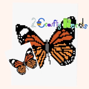 Monarch Butterfly Pattern Graph With C2C Written, Butterfly Graphgan ...