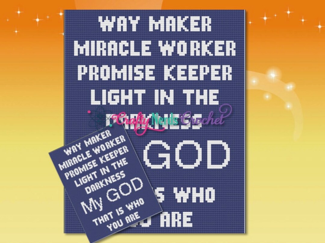 Way Maker Crochet Pattern Graph With Minic2c Written, Way Maker ...