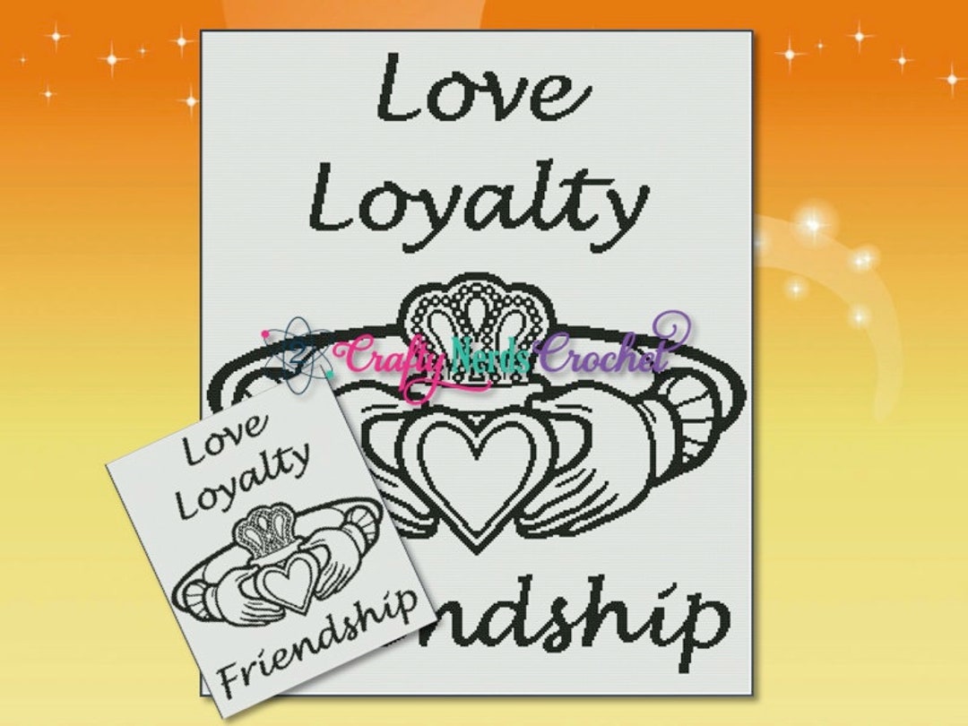 Claddagh Ring Pattern Graph With Single Crochet Written, Claddagh ...