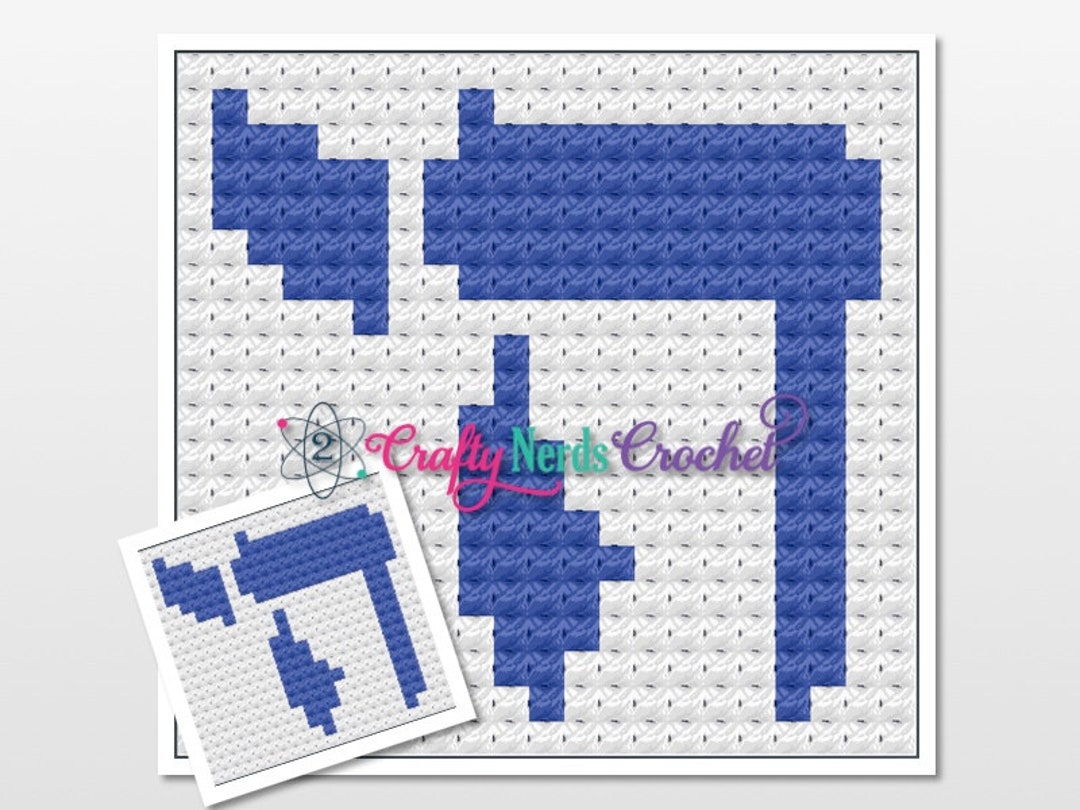 Hebrew Chai Pattern Graph With C2C Written Pillow, Hebrew Chai Graphgan ...