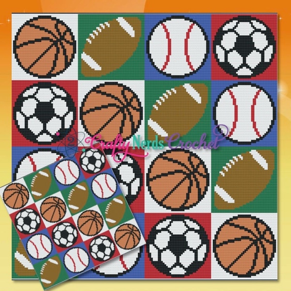 Crochet Soccer Blanket Pattern - Etsy