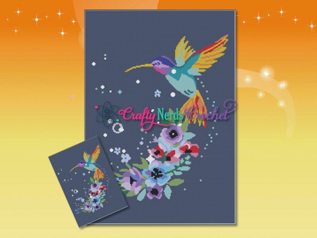 Hummingbird and Flowers Pattern Graph With SC and TSS Written ...